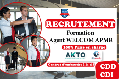 Recrutement Formation Agent Welcome APMR - FP ACADEMIE